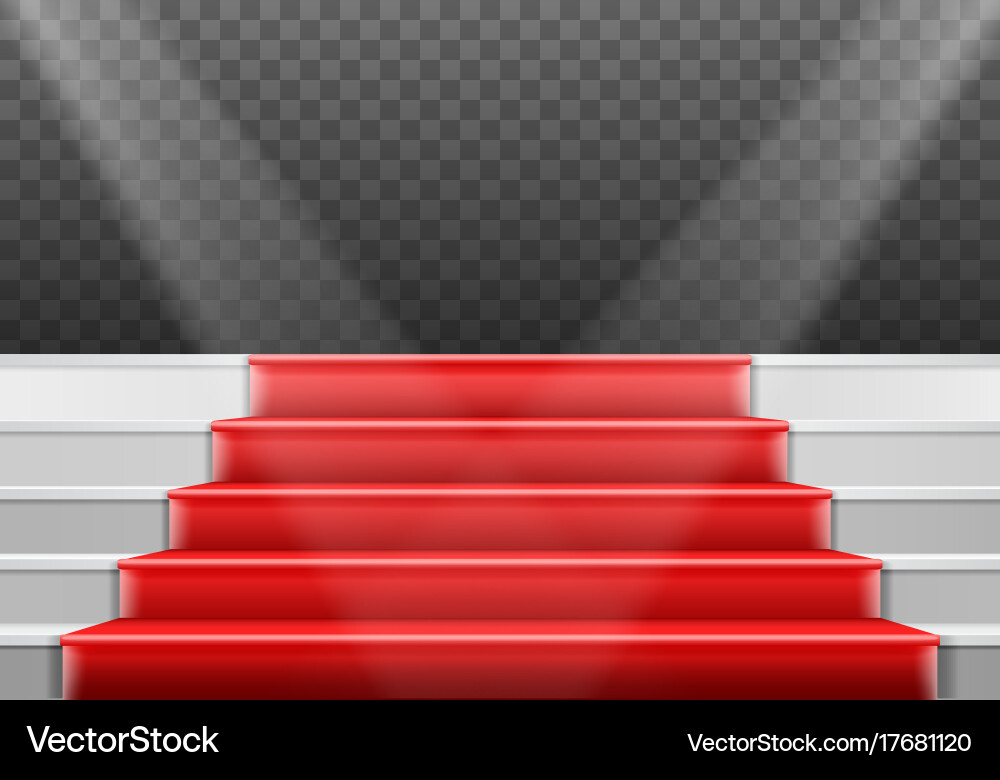 Stairs template 3d realistic winner stage Vector Image