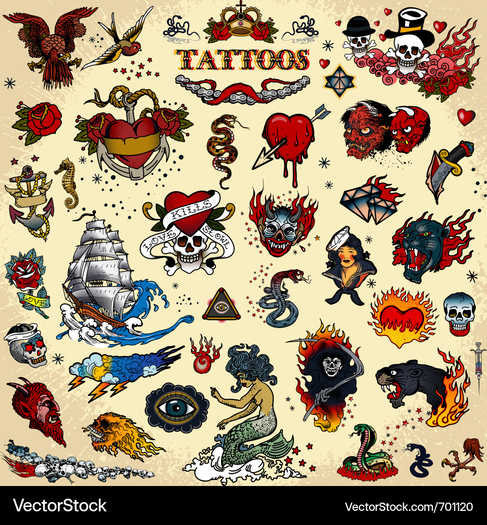 Tattoos Royalty Free Vector Image - VectorStock