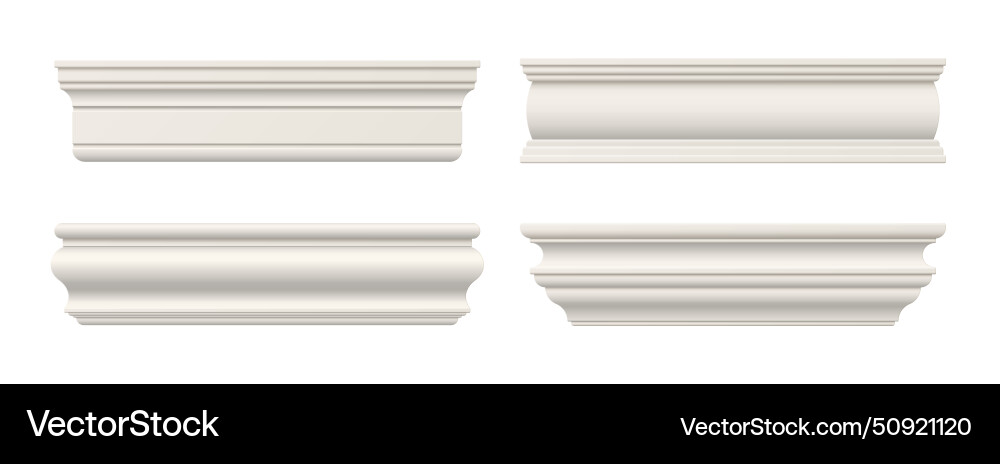 Trim molding moulding cornice skirting baseboard Vector Image