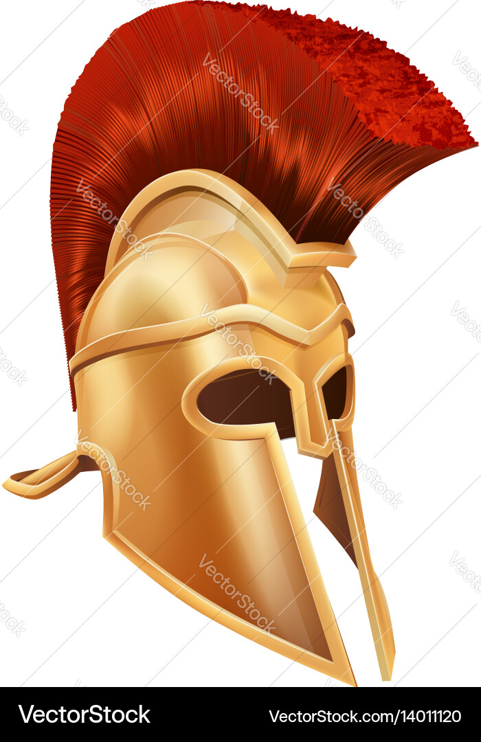 Trojan helmet Royalty Free Vector Image - VectorStock