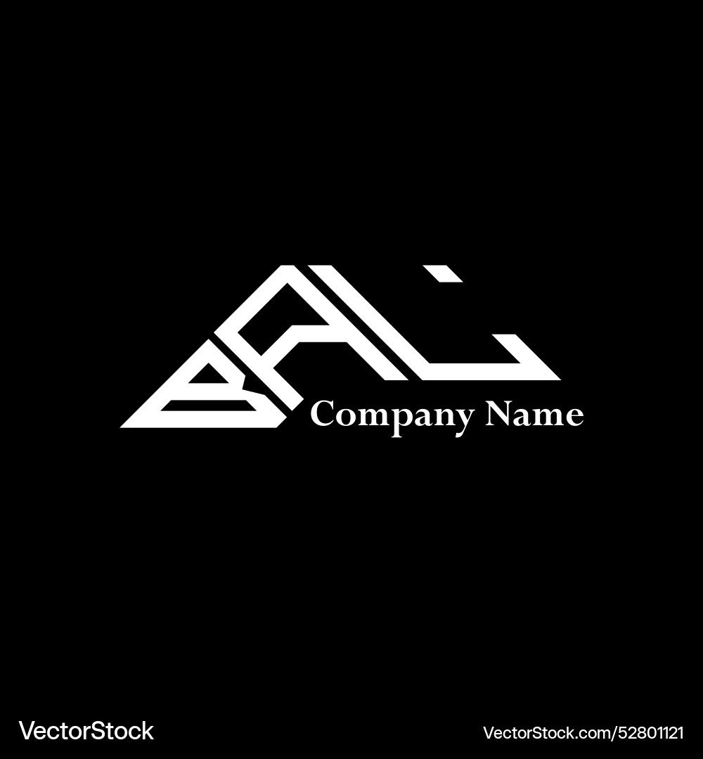 Bal logo design simple and modern Royalty Free Vector Image