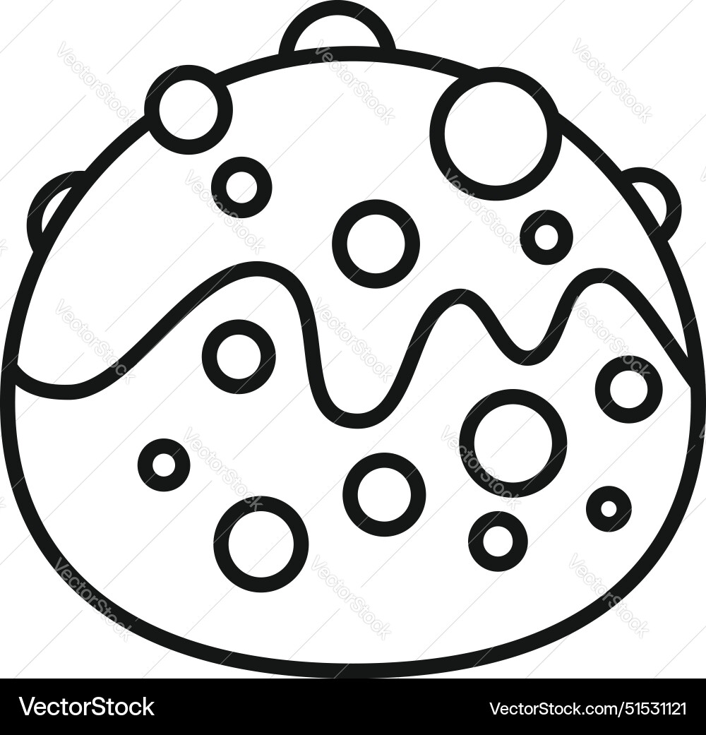 Chocolate chip cookie round shape baking Vector Image