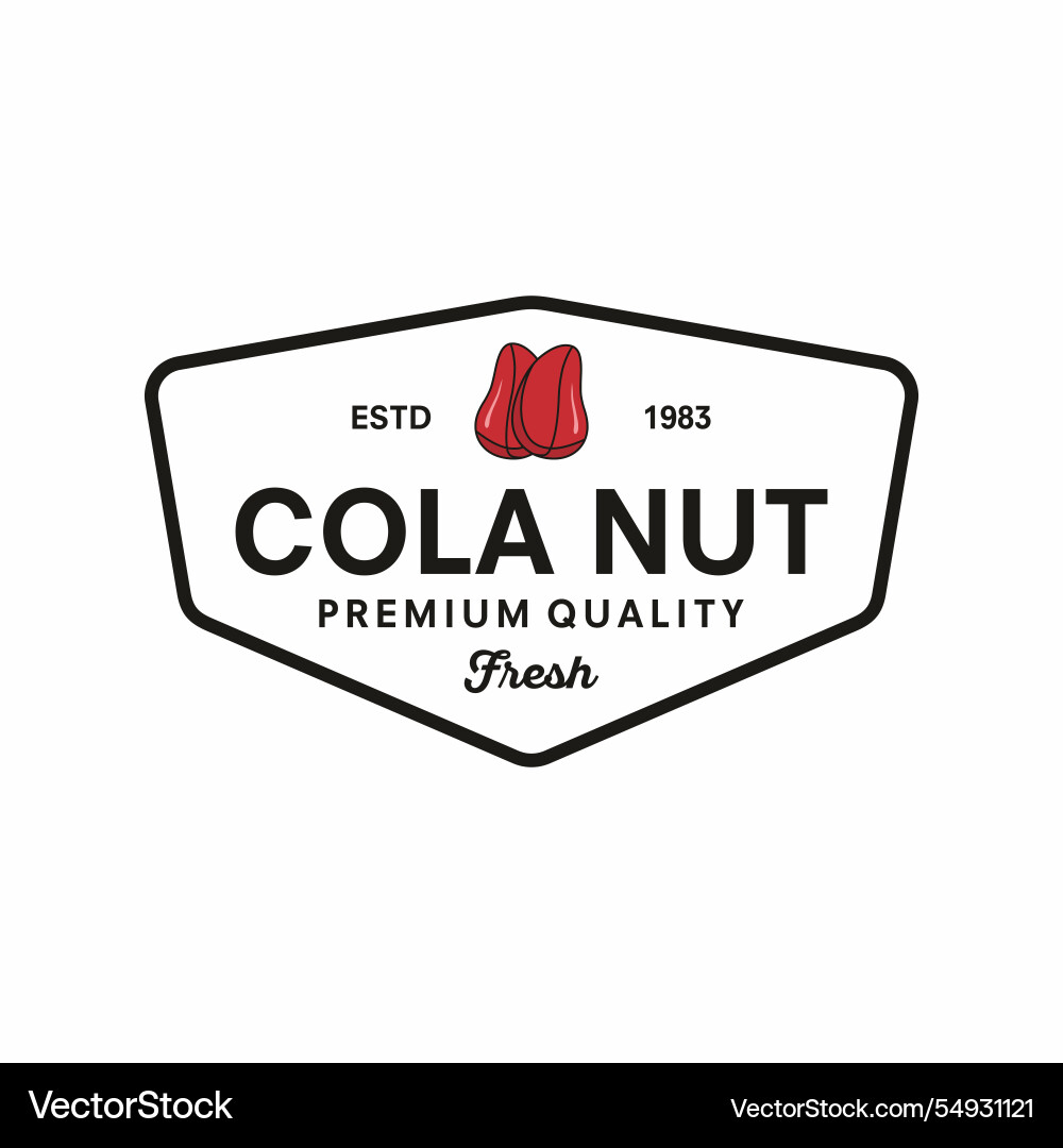 Cola nut logo design Royalty Free Vector Image