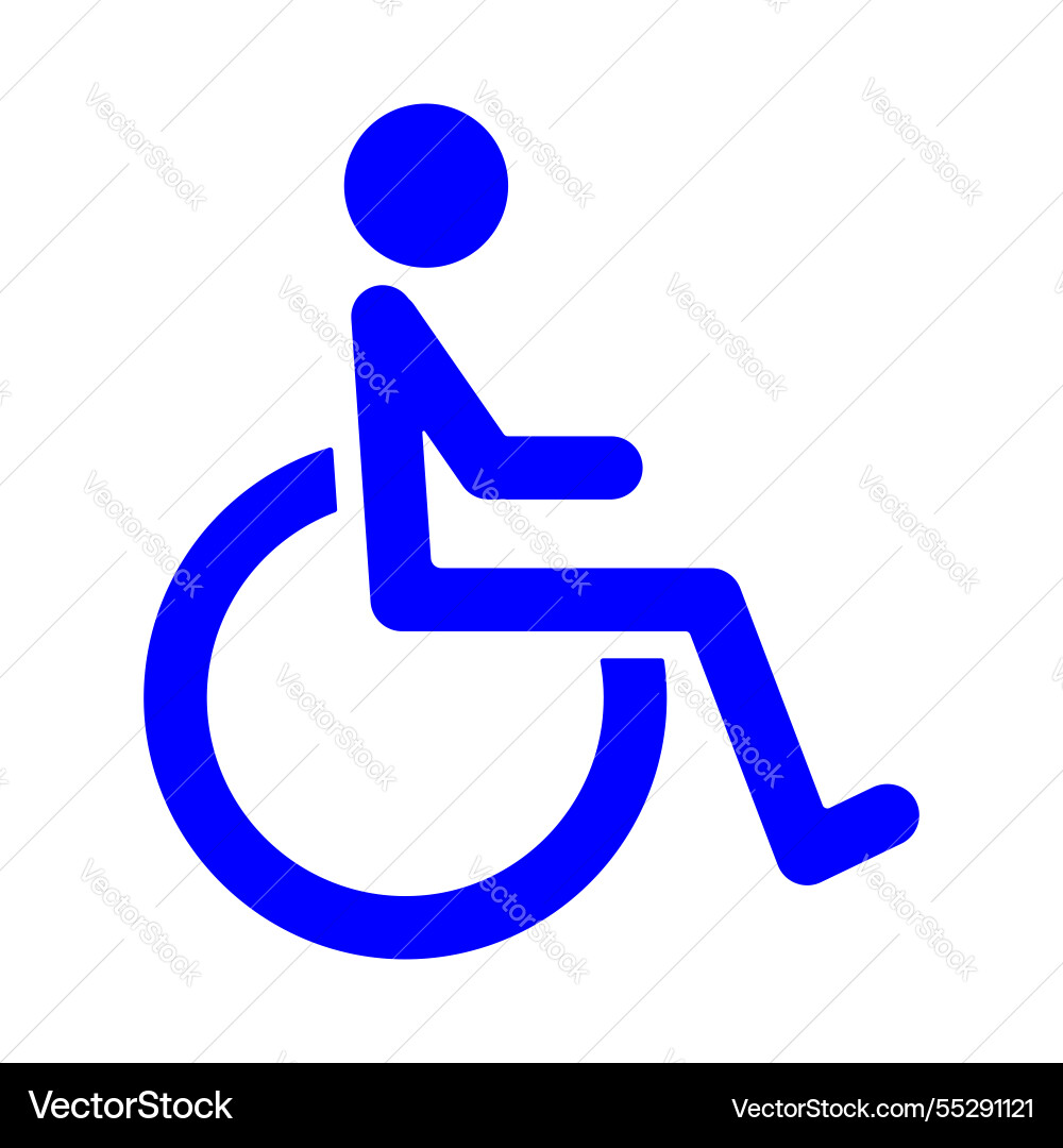 Disability parking sign handicapped disabled icon Vector Image