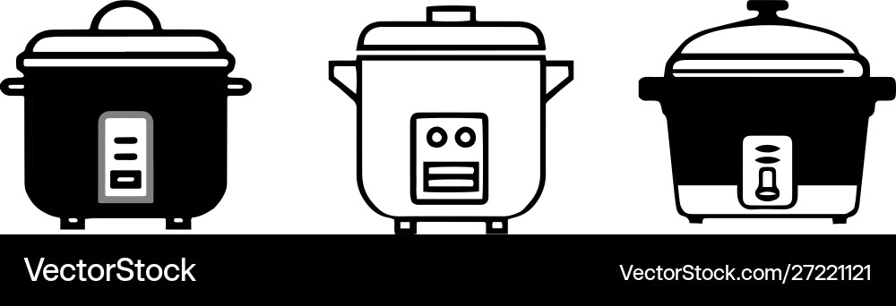 Electric cooker icon on white background Vector Image
