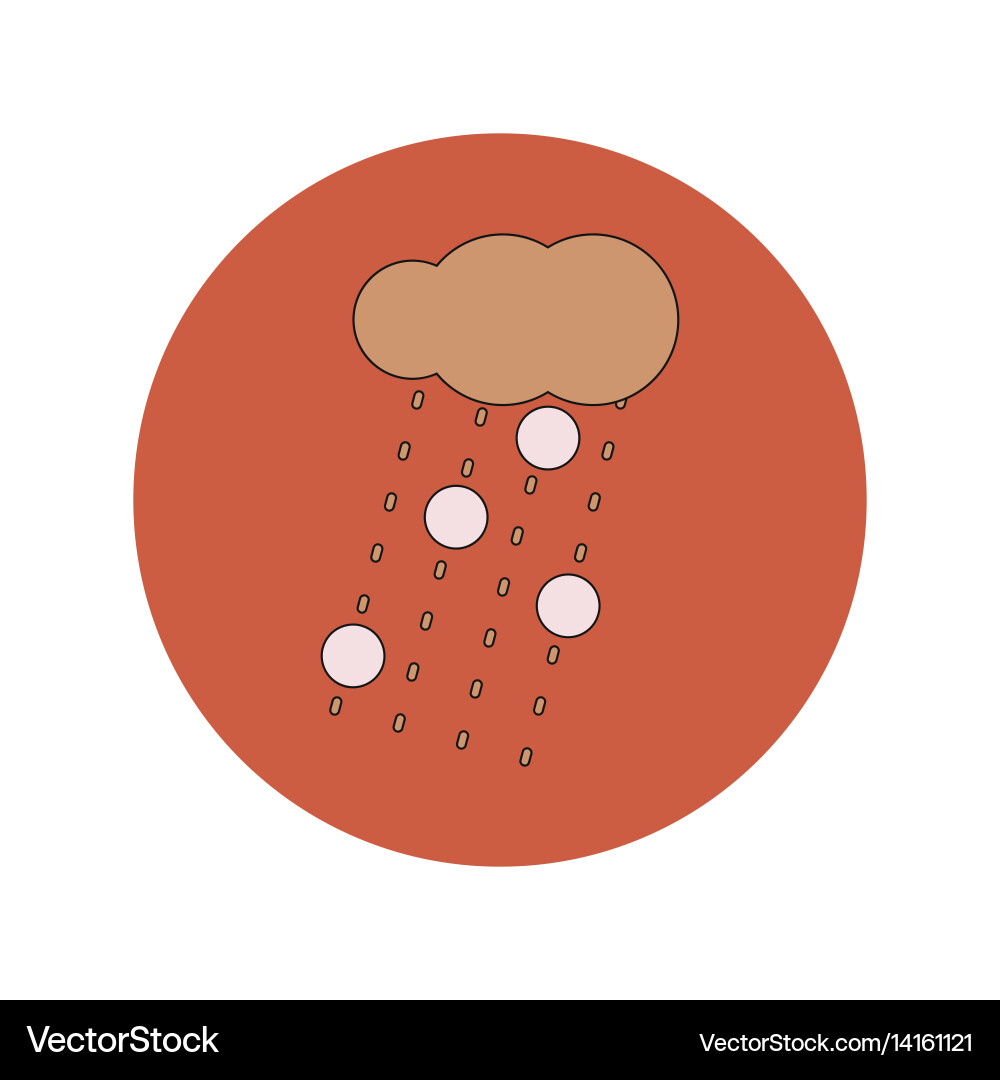 In flat design of cloud Royalty Free Vector Image