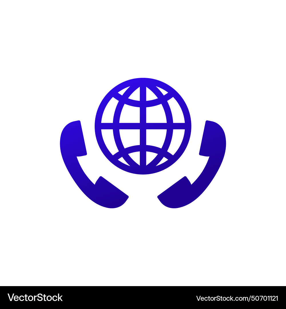 International phone call icon Royalty Free Vector Image