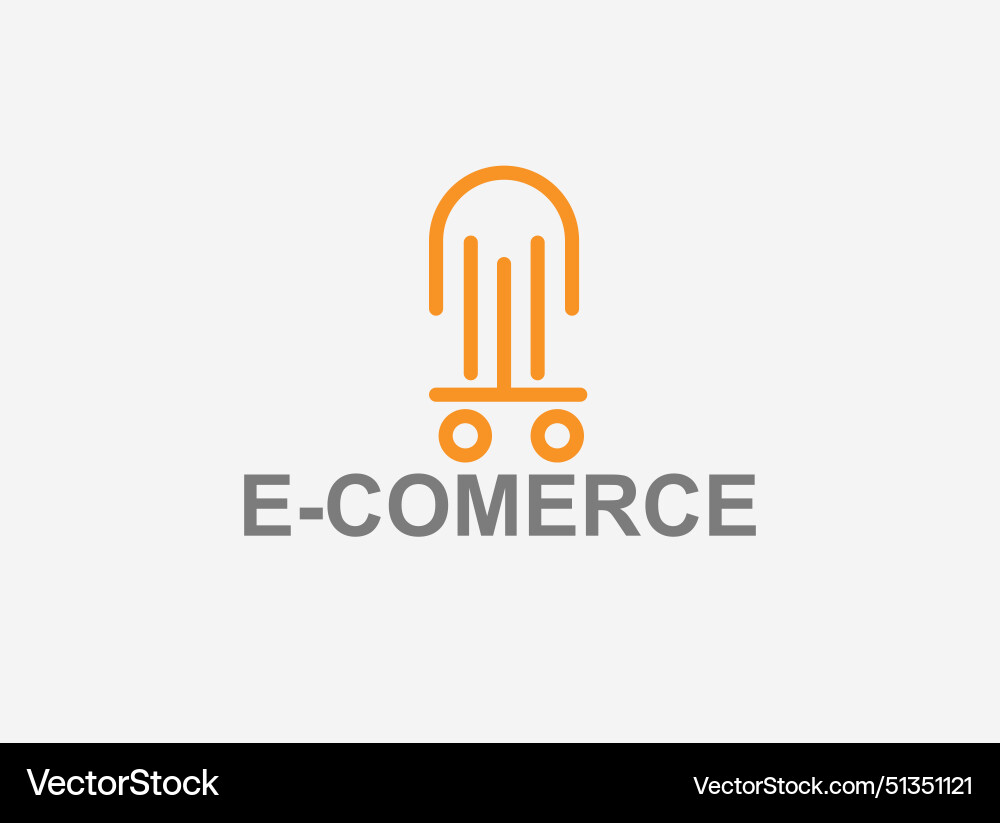 Modern ecommerce store logo Royalty Free Vector Image