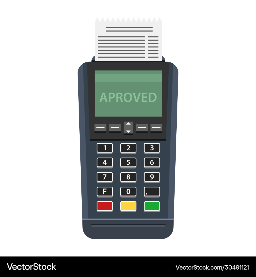 Pos machine Royalty Free Vector Image - VectorStock