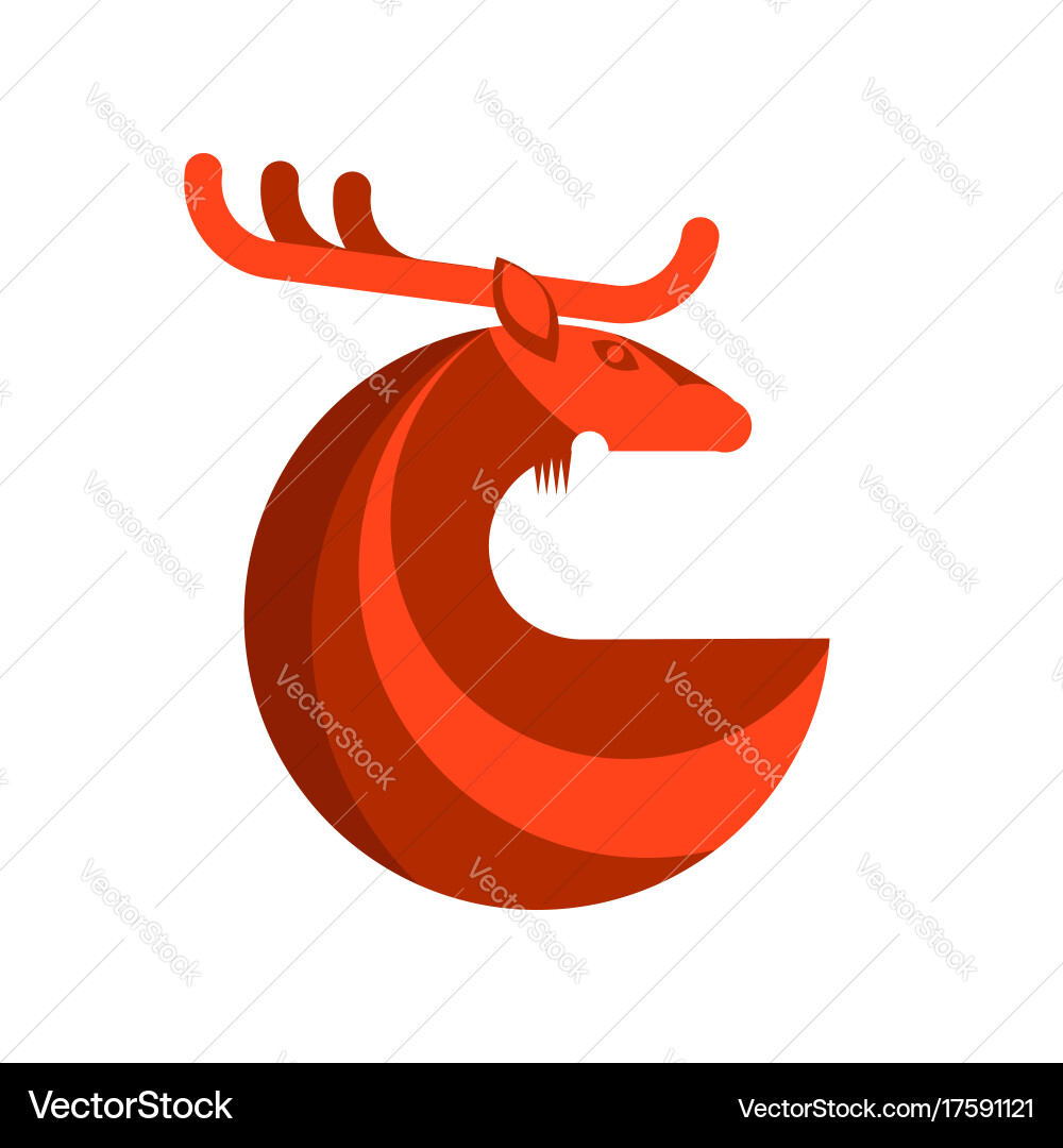 Red deer round icon Royalty Free Vector Image - VectorStock