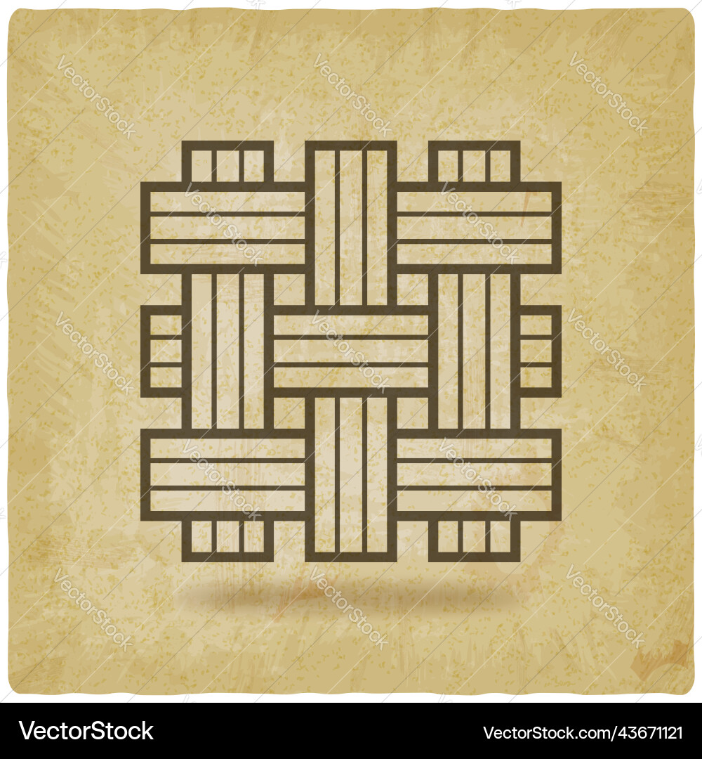 Textile Weave Pattern Symbol Royalty Free Vector Image