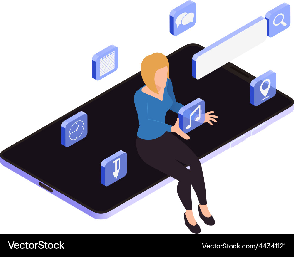Virtual interface icon Royalty Free Vector Image