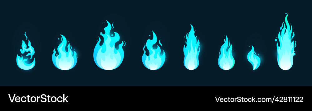 Different fire set Royalty Free Vector Image - VectorStock