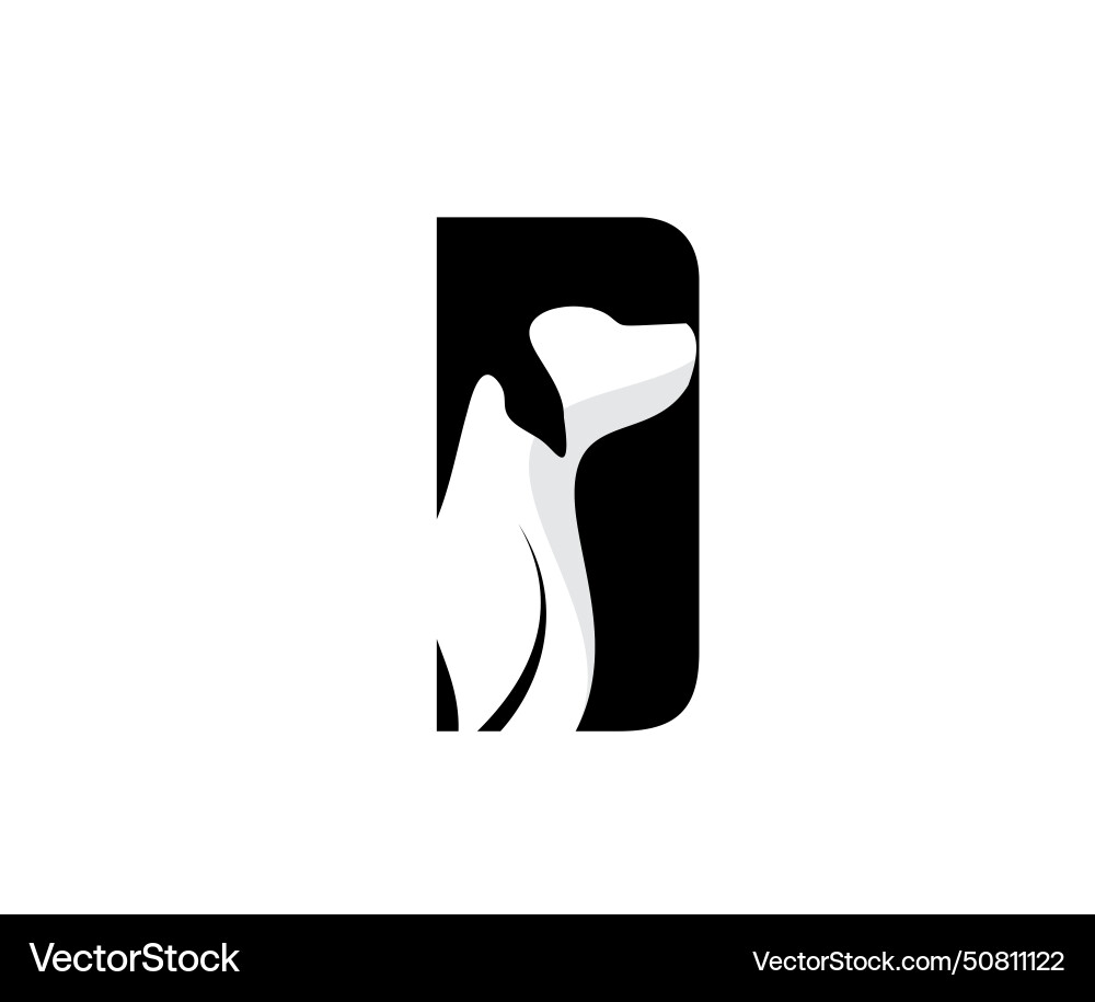 Dog animal letter d logo Royalty Free Vector Image