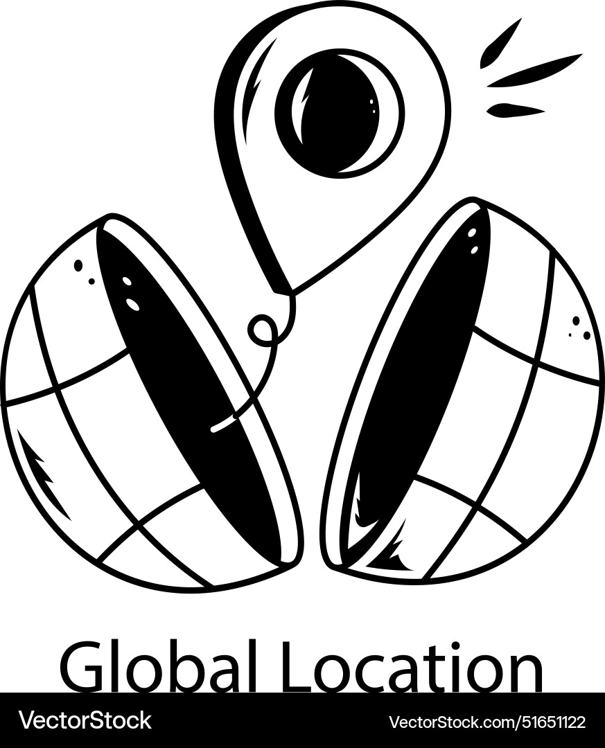 Global location Royalty Free Vector Image - VectorStock