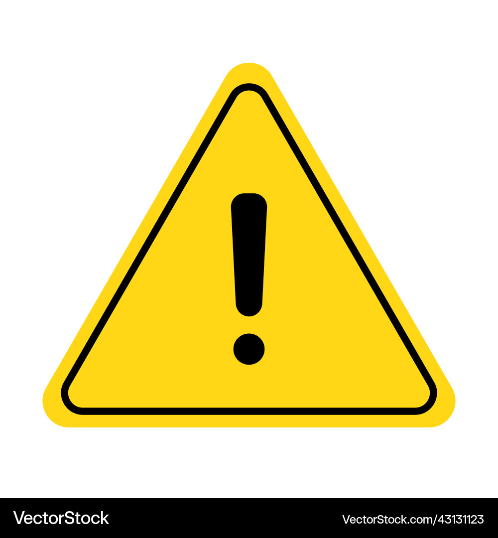 Caution alert exclamation sign warning danger Vector Image