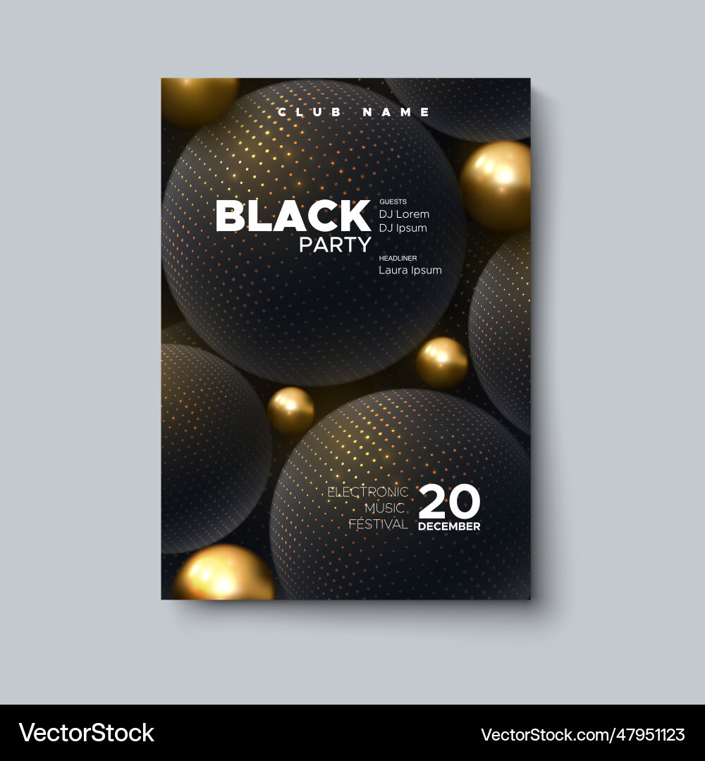 Club invitation template Royalty Free Vector Image