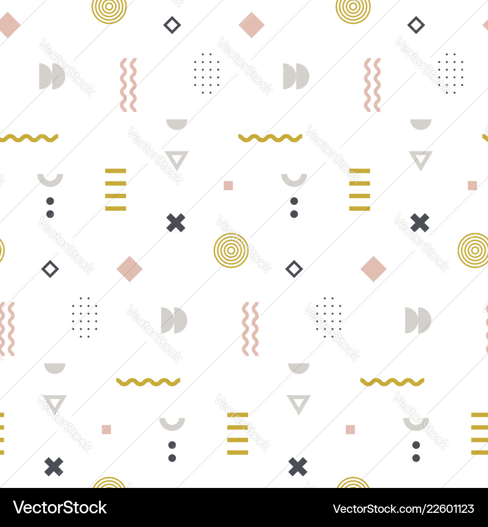 Geometric Memphis Pattern Royalty Free Vector Image