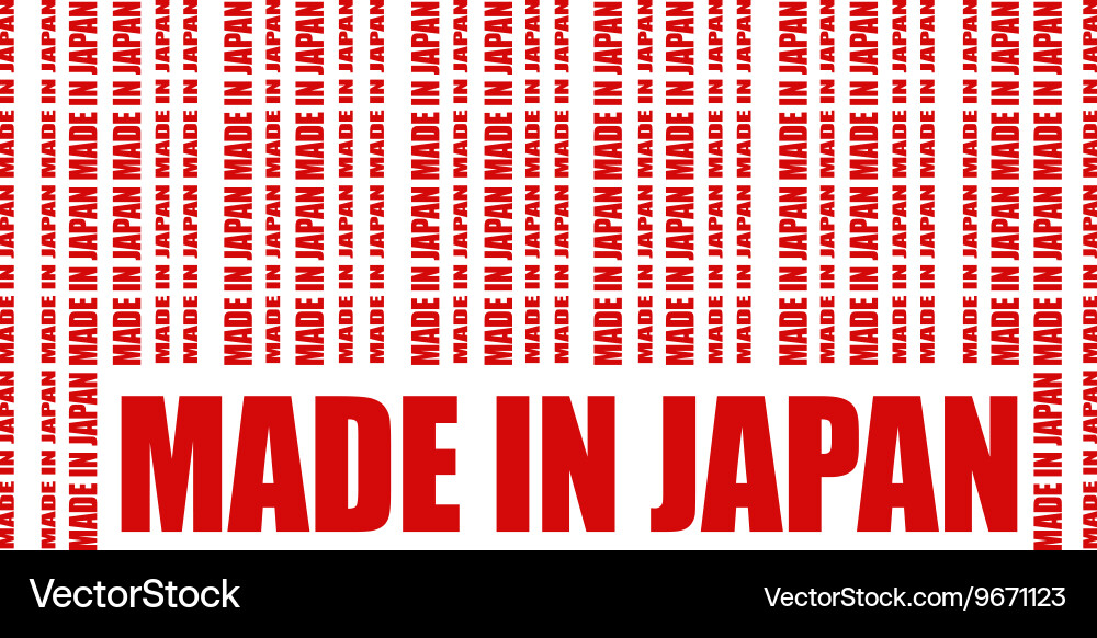 Hergestellt in Japan Text und Barcode aus gleichen Wörtern