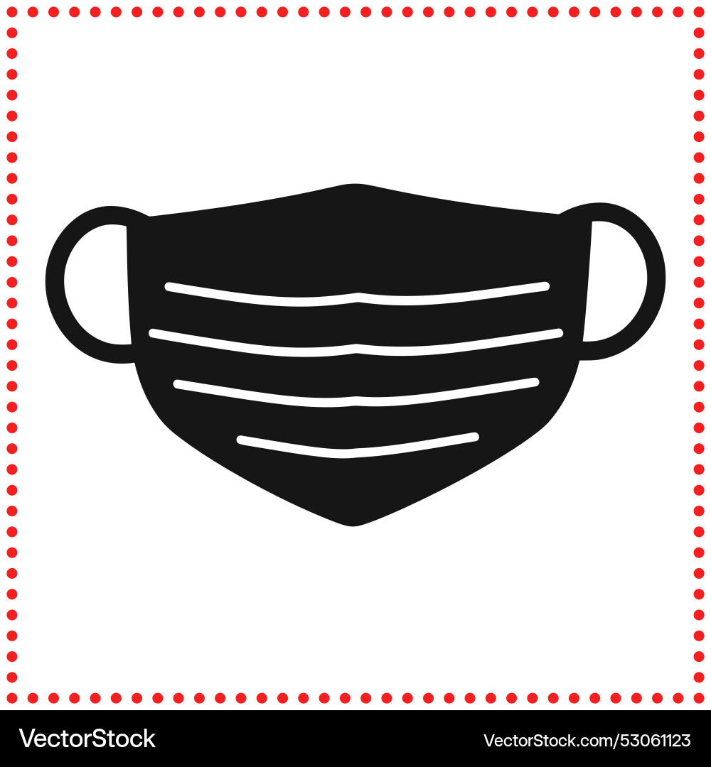 Highcontrast face mask graphic ensuring Royalty Free Vector