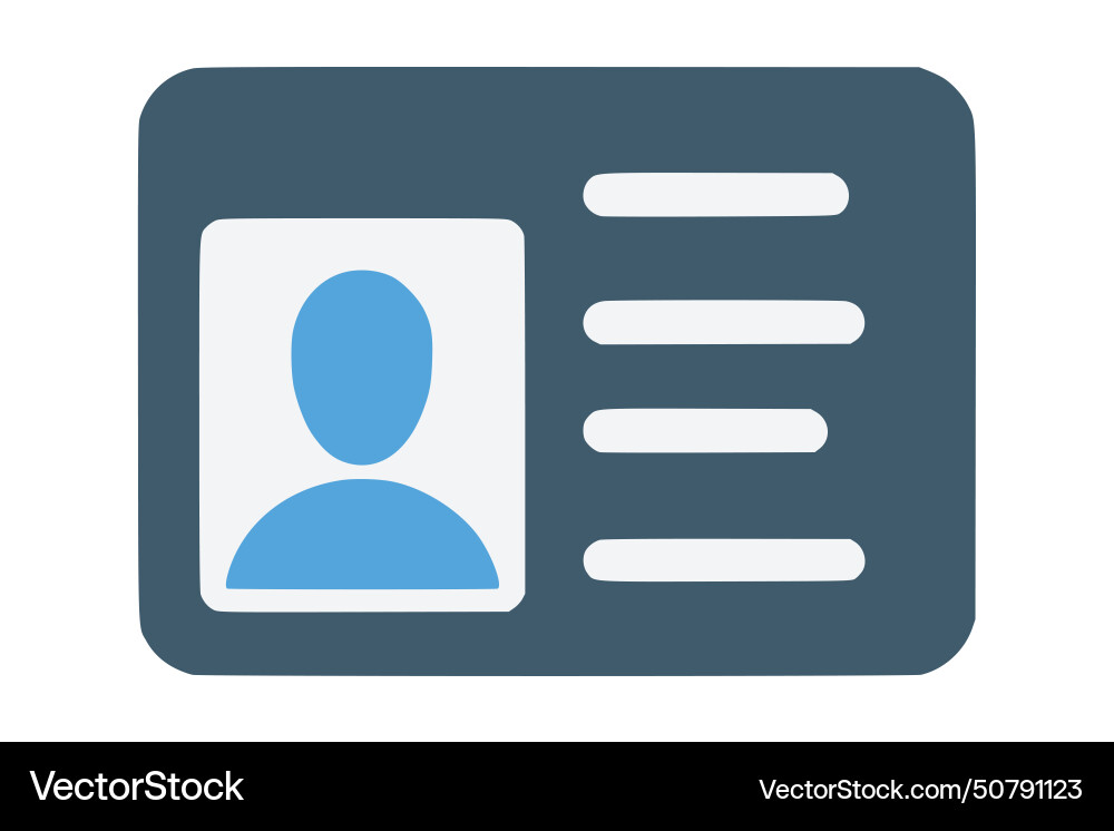 Identification card with profile icon national id Vector Image
