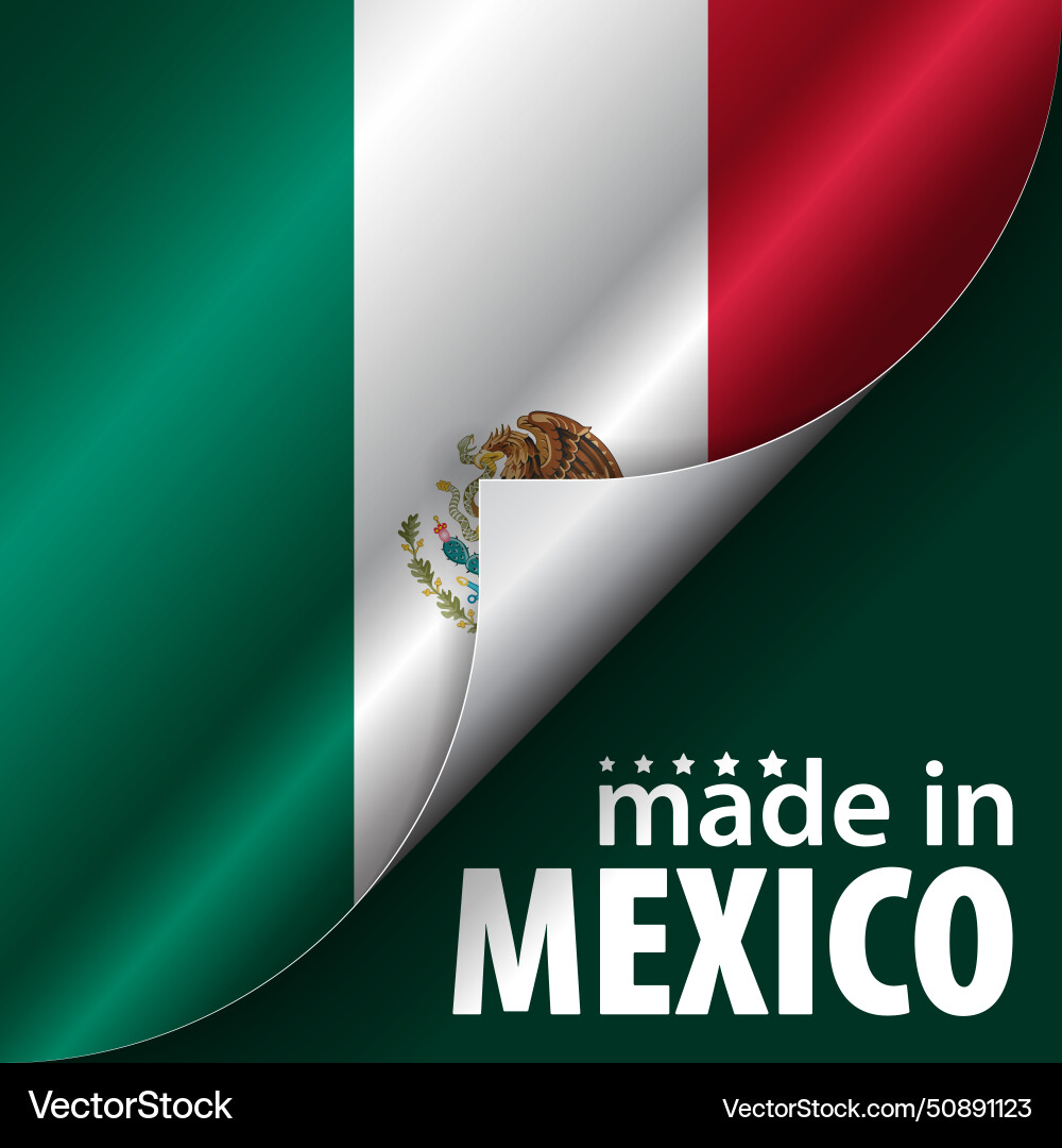 Made in mexico graphic and label Royalty Free Vector Image