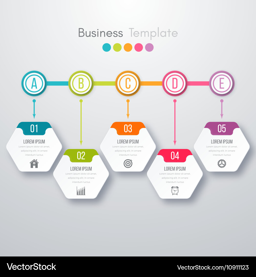 Modern infographics process template Royalty Free Vector