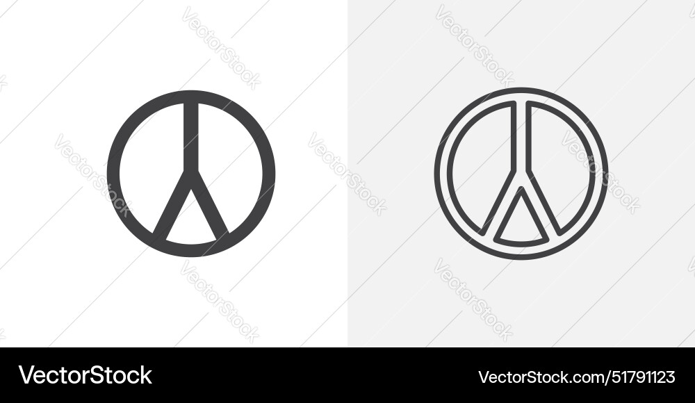 Peace line icon set Royalty Free Vector Image - VectorStock