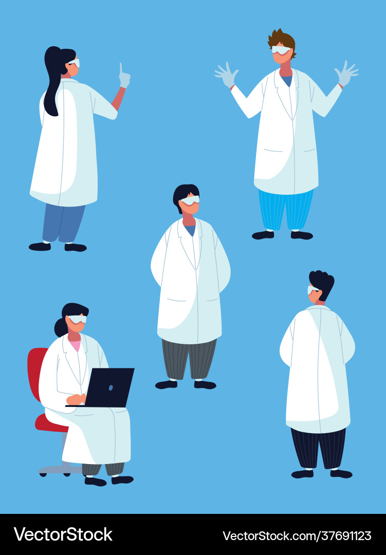 Physicians professional personnel Royalty Free Vector Image