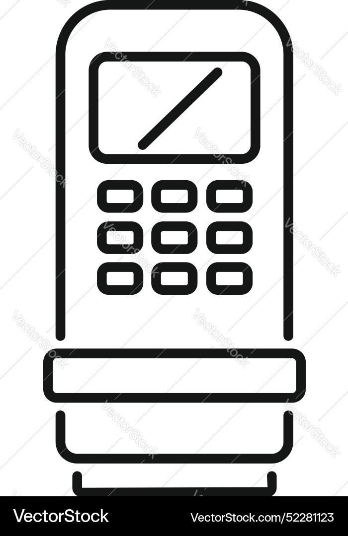 Point of sale terminal printing a receipt Vector Image