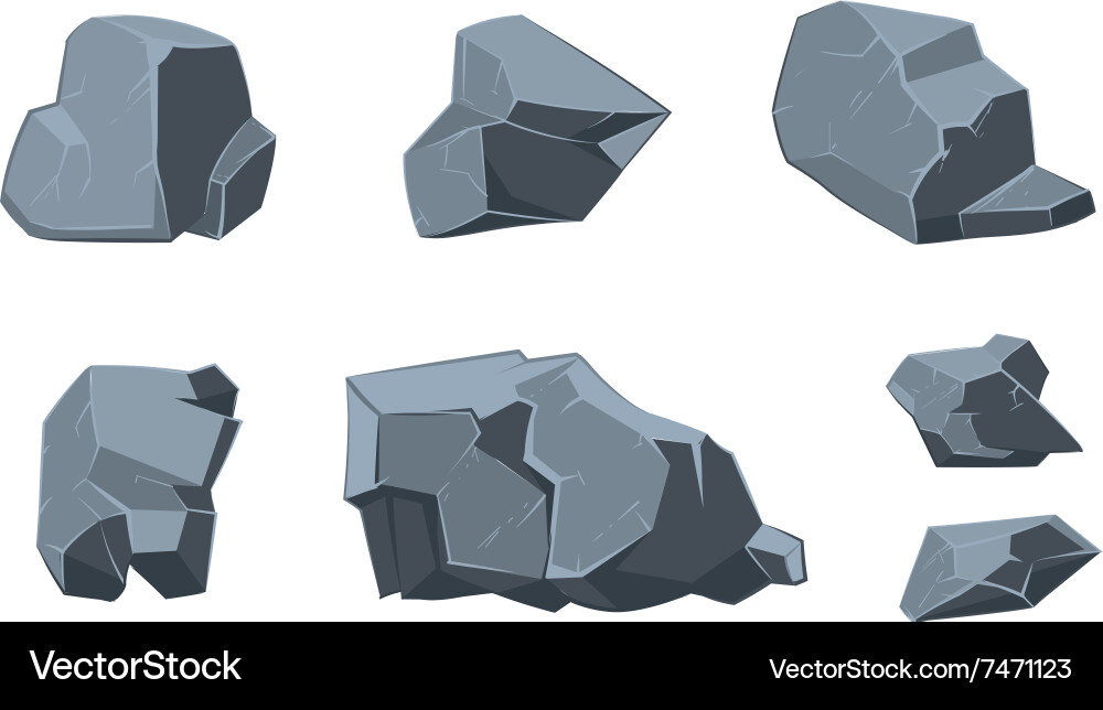 Rock cartoon elements Royalty Free Vector Image
