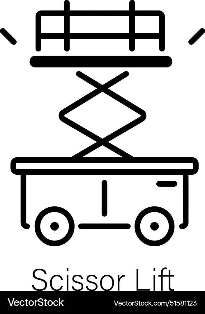 Scissor lift Royalty Free Vector Image - VectorStock