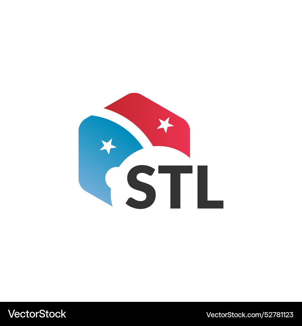 Stl letter logo design on white background Vector Image
