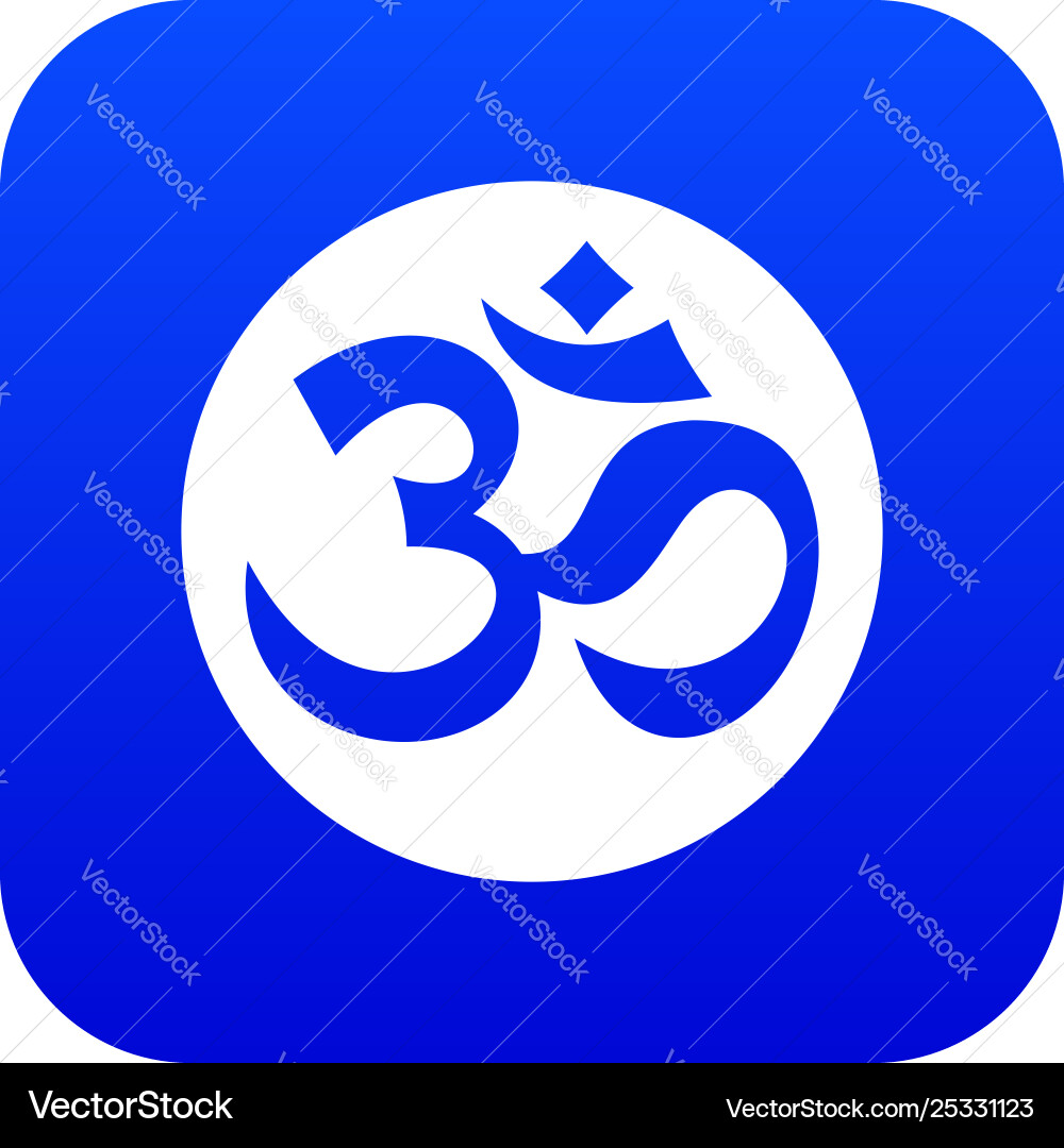 Symbol aum icon digital blue Royalty Free Vector Image