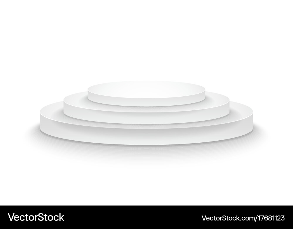 Victory platform template 3d realistic winner Vector Image