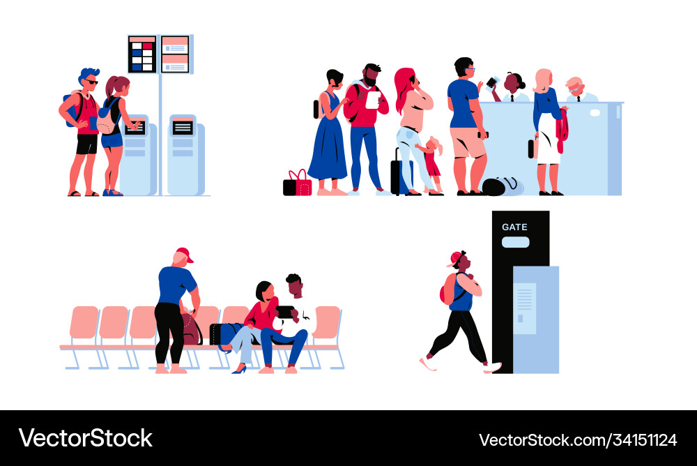 Airport terminal Royalty Free Vector Image - VectorStock