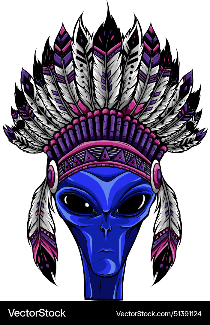 Alien head design Royalty Free Vector Image - VectorStock