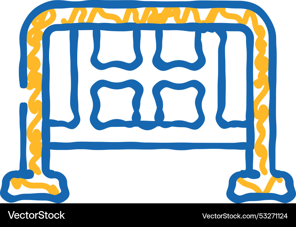 Barrier protest meeting icon doodle Royalty Free Vector
