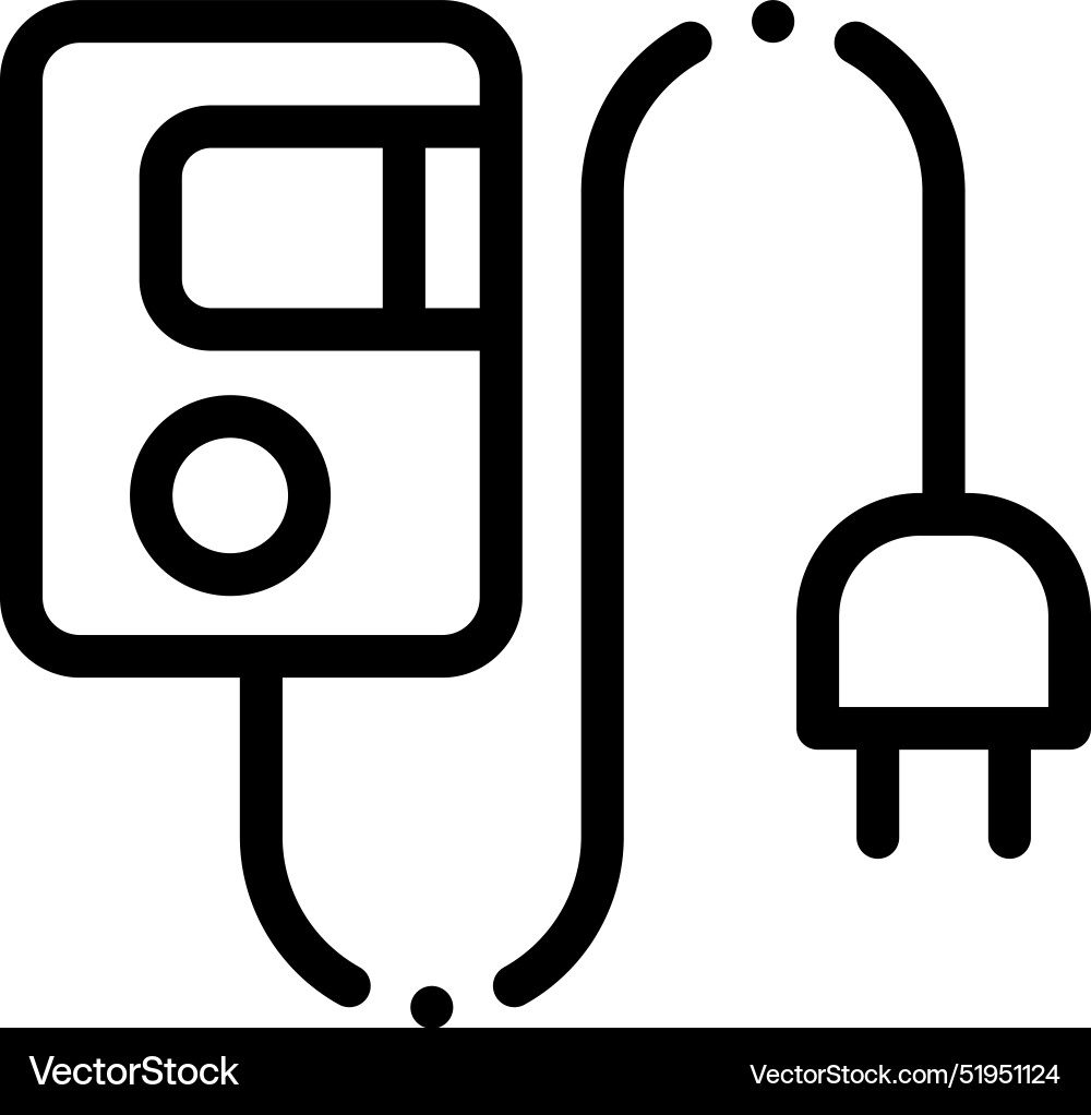 Charger icon thin linear style design isolated Vector Image
