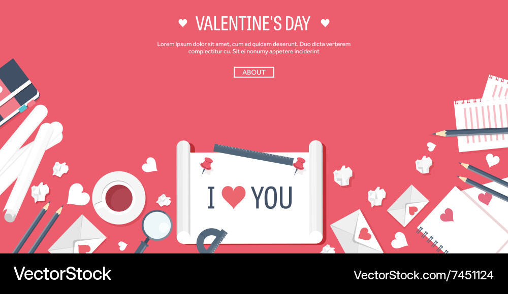 Flat background with paper Royalty Free Vector Image