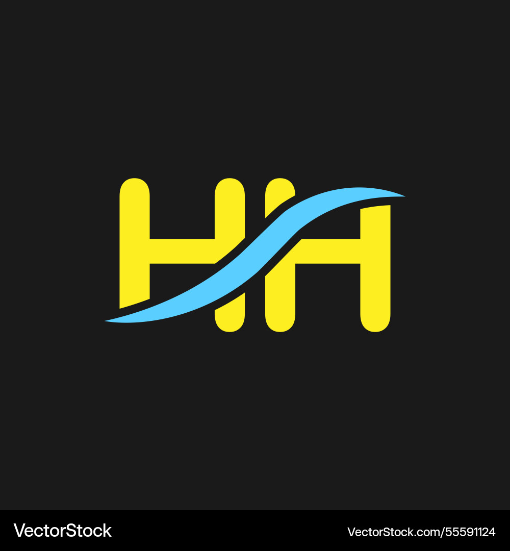 Hh logo design trendy awesome artistic initial Vector Image