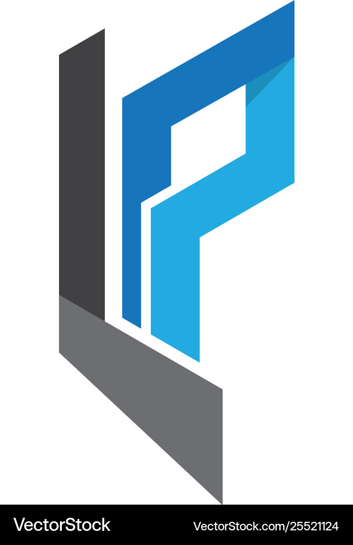 L letter and p logo icon Royalty Free Vector Image