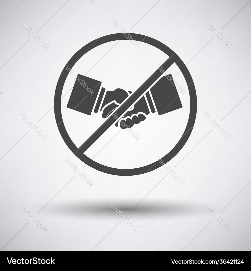 No hand shake icon Royalty Free Vector Image - VectorStock
