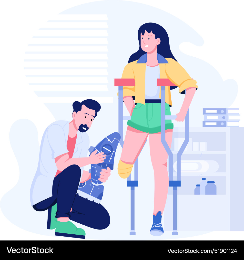 Prosthetic doctor Royalty Free Vector Image - VectorStock