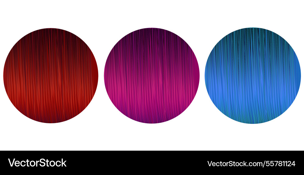 Realistic hair colored examples Royalty Free Vector Image