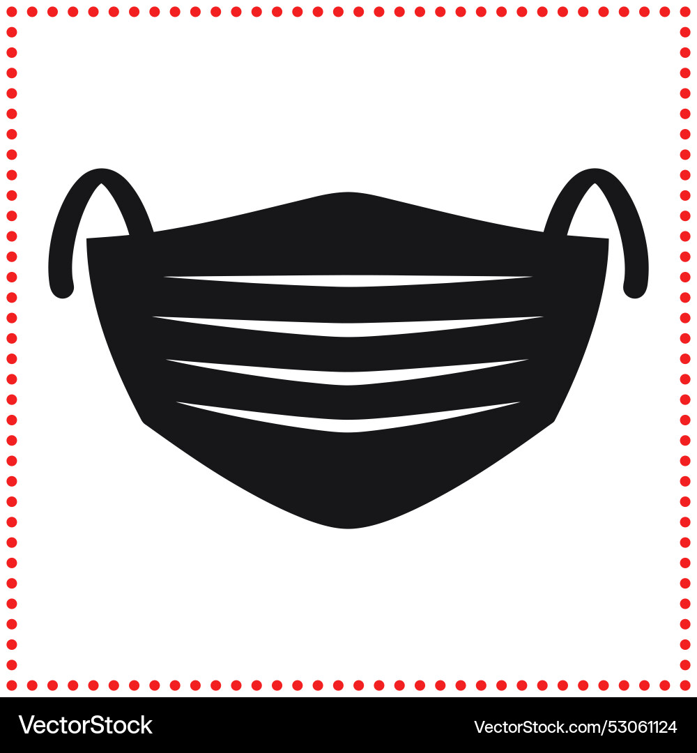 Simple and clear face mask design promoting Vector Image