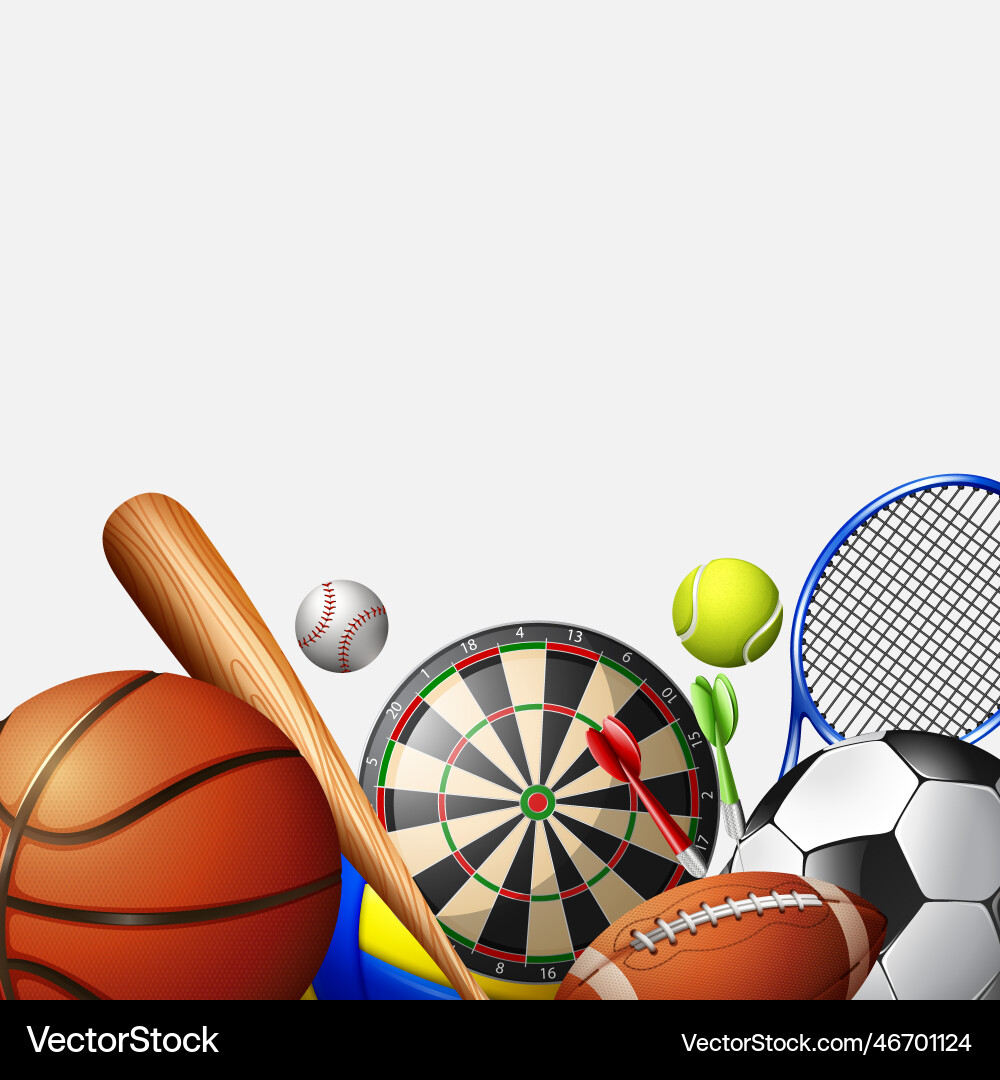 Sports objects collection Royalty Free Vector Image