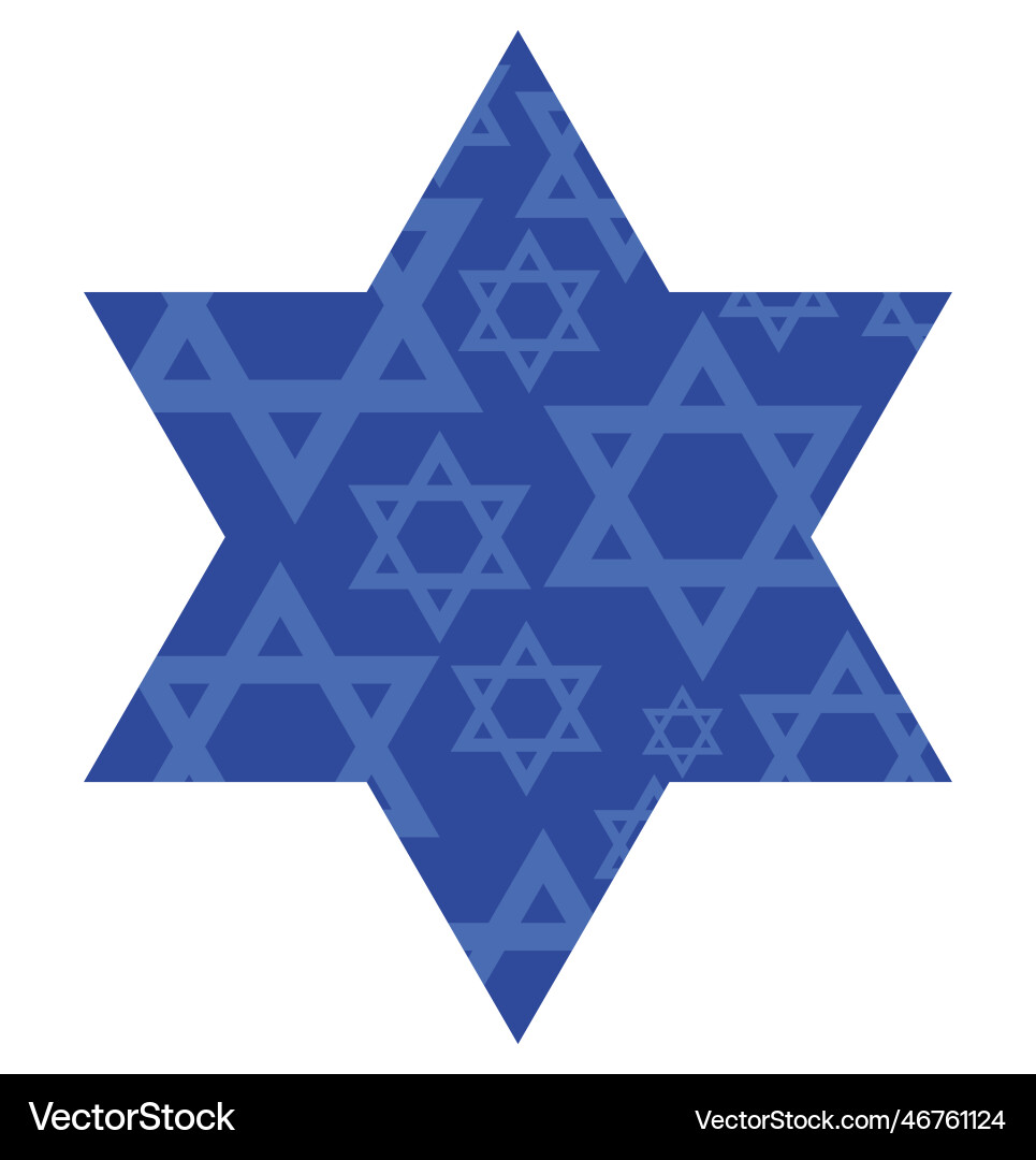 Star of david isolated on white background Vector Image