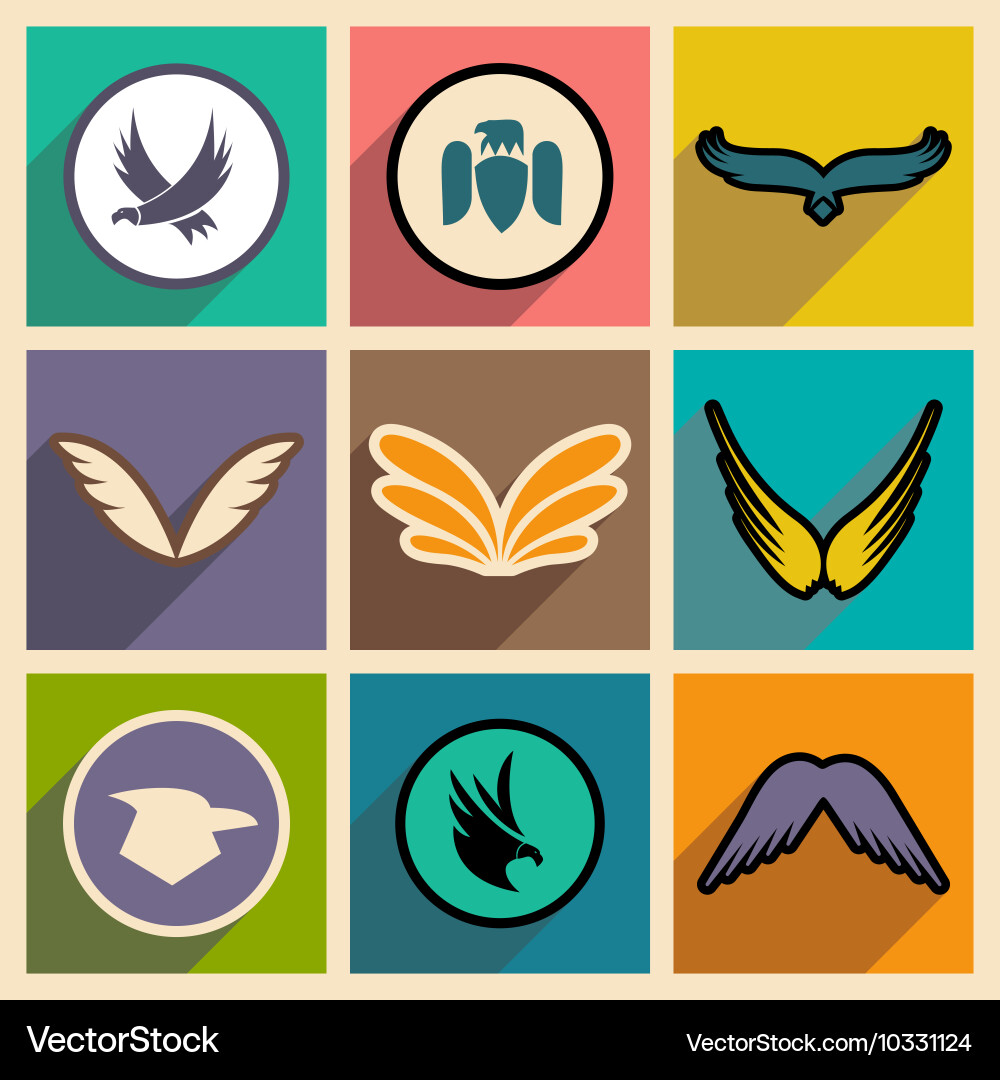 Stilvolle Montage Adler Logo Lizenzfreies Vektorbild