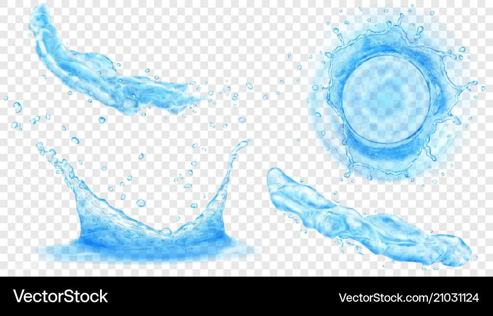 Water crowns and splashes Royalty Free Vector Image